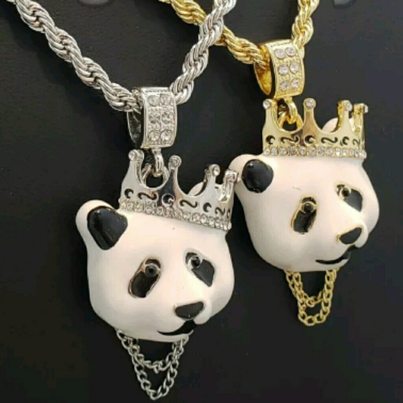 Accessories | Hip Hop Iced Out Lab Diamond Panda King Pendant | Poshmark